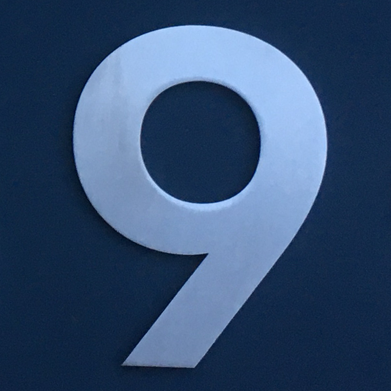 Self Adhesive Stainless Steel Contemporary Style House Numbers – Stucc